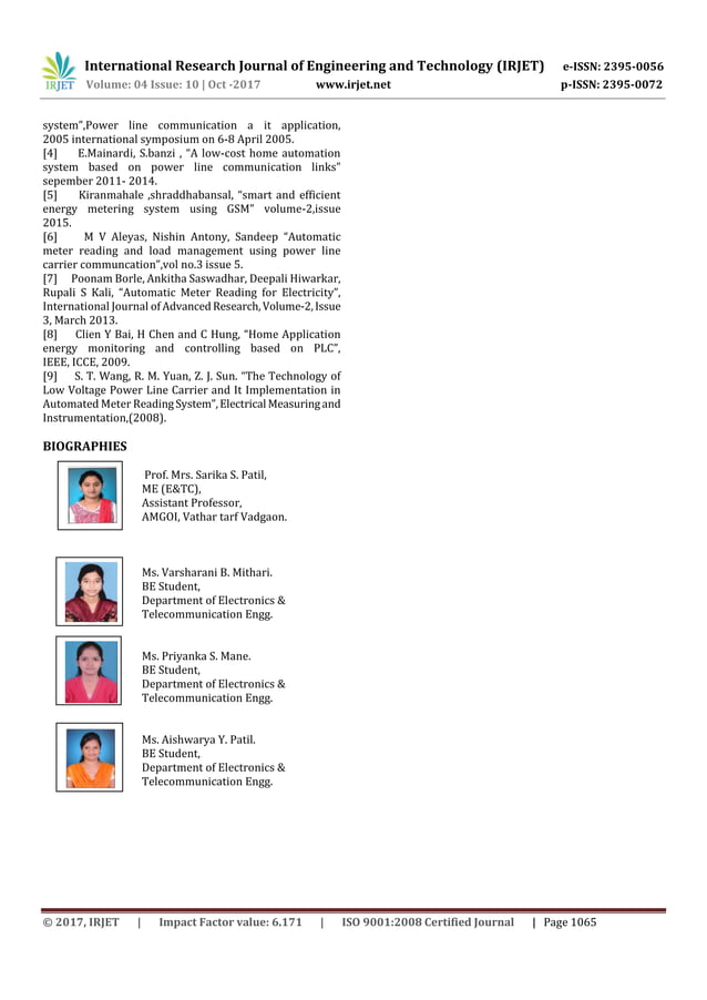 Automatic Meter Reading using PLC | PDF