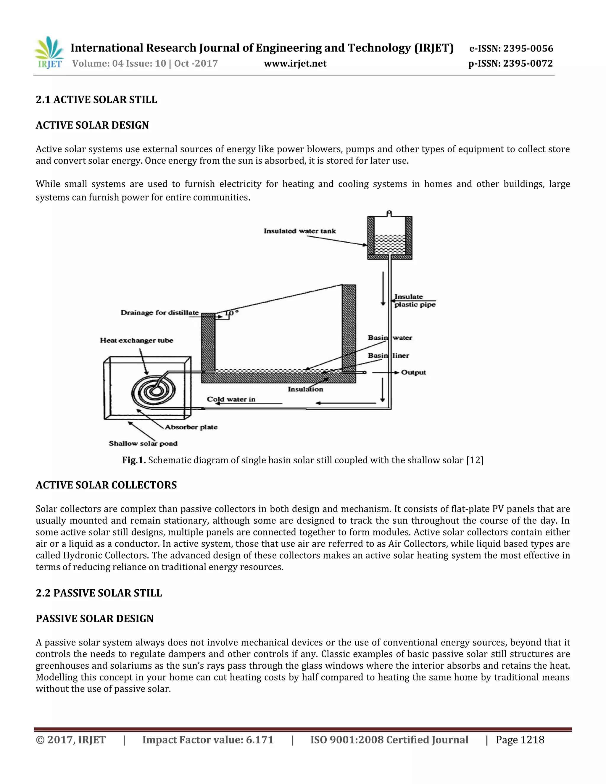 A Review on Modified Solar Stills with Thermal Energy Storage and Fins ...