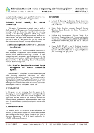 A Study of Location and Date-Time Encryption of Cloud using Android Application | PDF