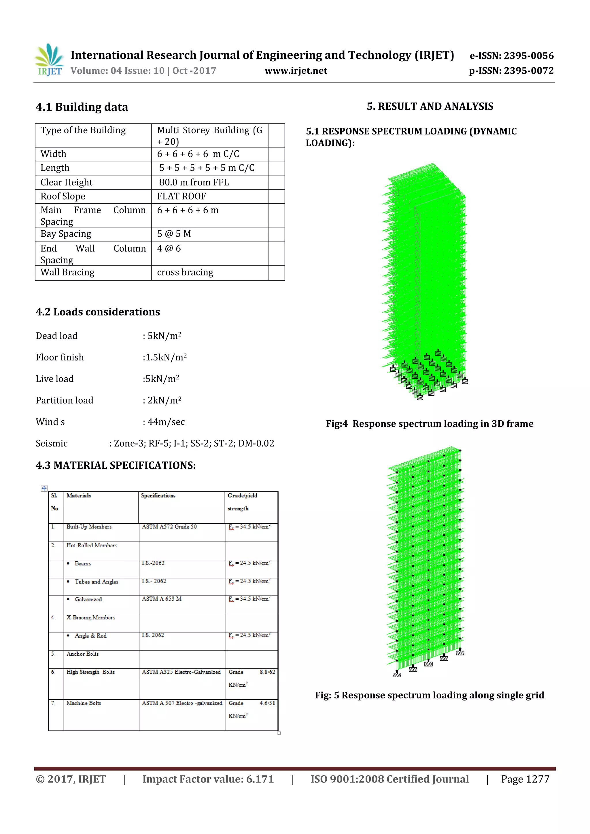 Dynamic Analysis of Multi Storey Steel Structures | PDF