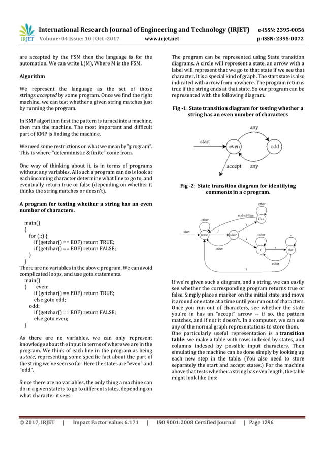 Pattern Matching Using Computational And Automata Theory Pdf