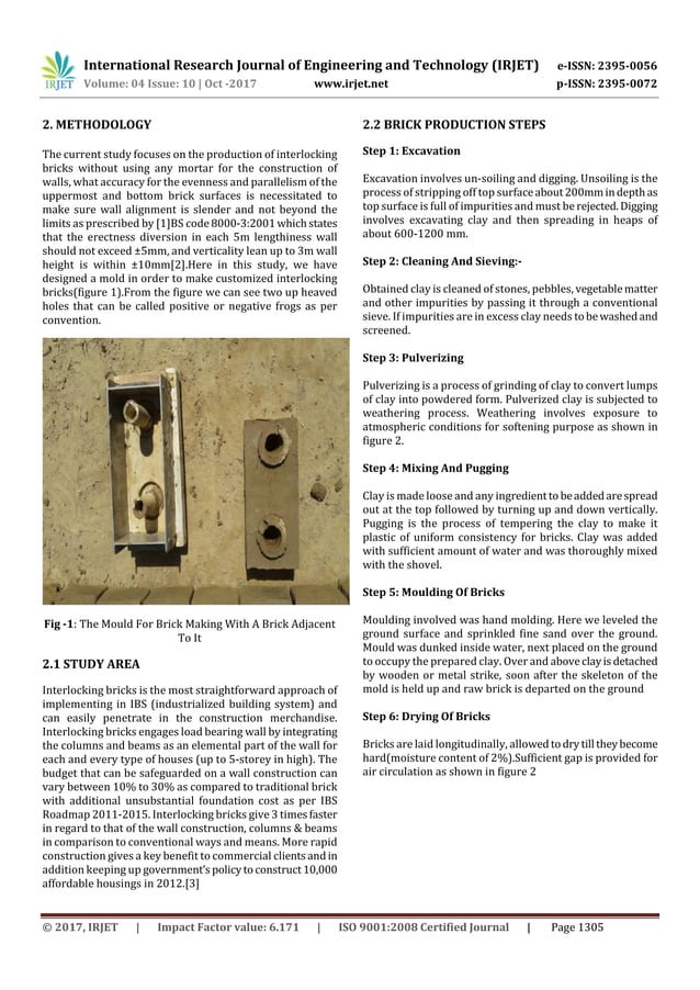Modeling of Interlocking Soil Stabilized Bricks for Improved Wall ...