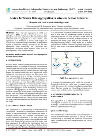 Review for Secure Data Aggregation in Wireless Sensor Networks | PDF
