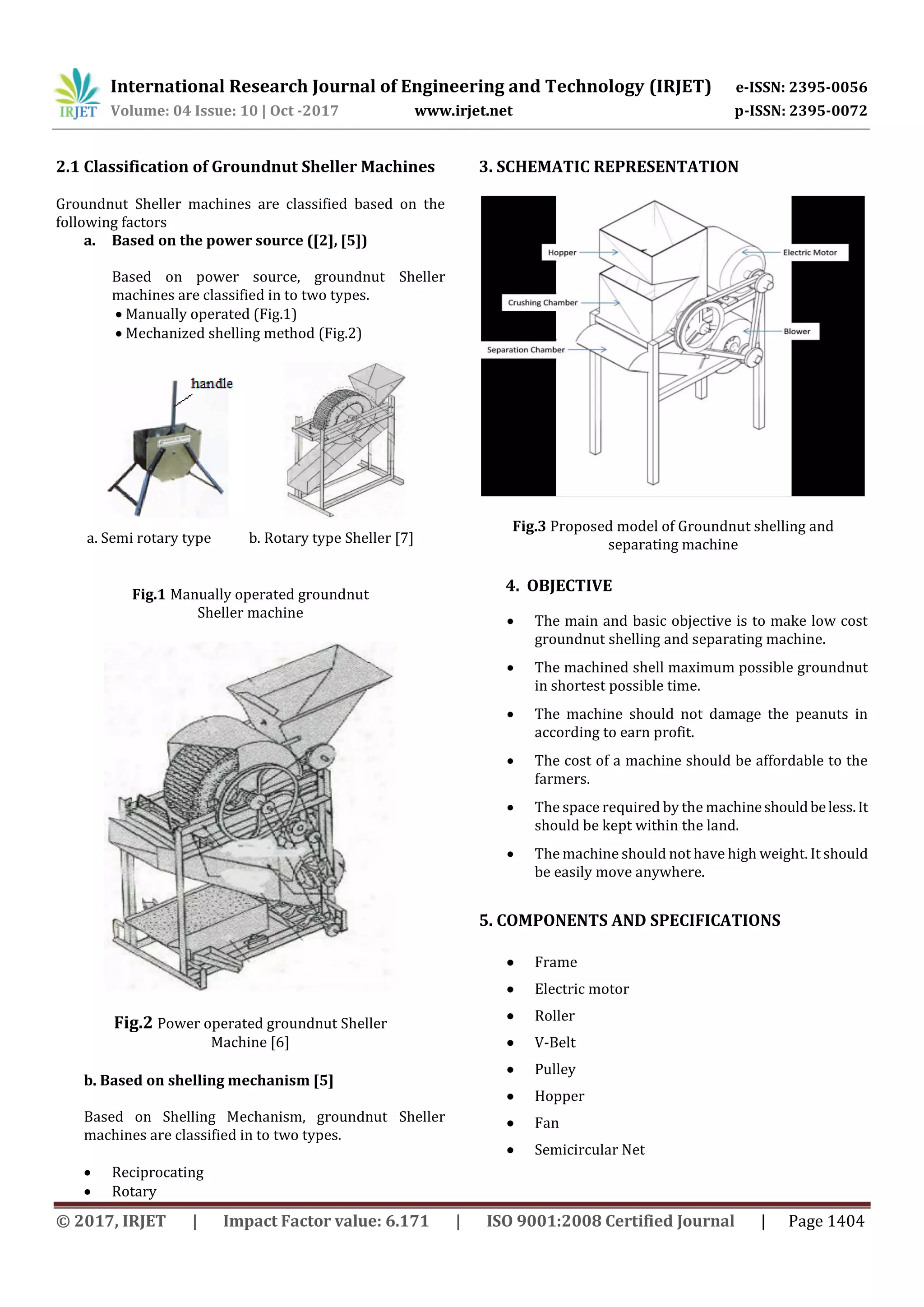 A Review on Design and Fabrication of Groundnut Shelling and Separating ...