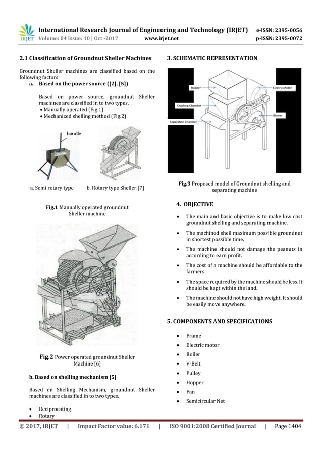 A Review on Design and Fabrication of Groundnut Shelling and Separating ...