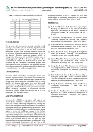 A Study of Efficiency Improvements Technique for K-Means Algorithm | PDF