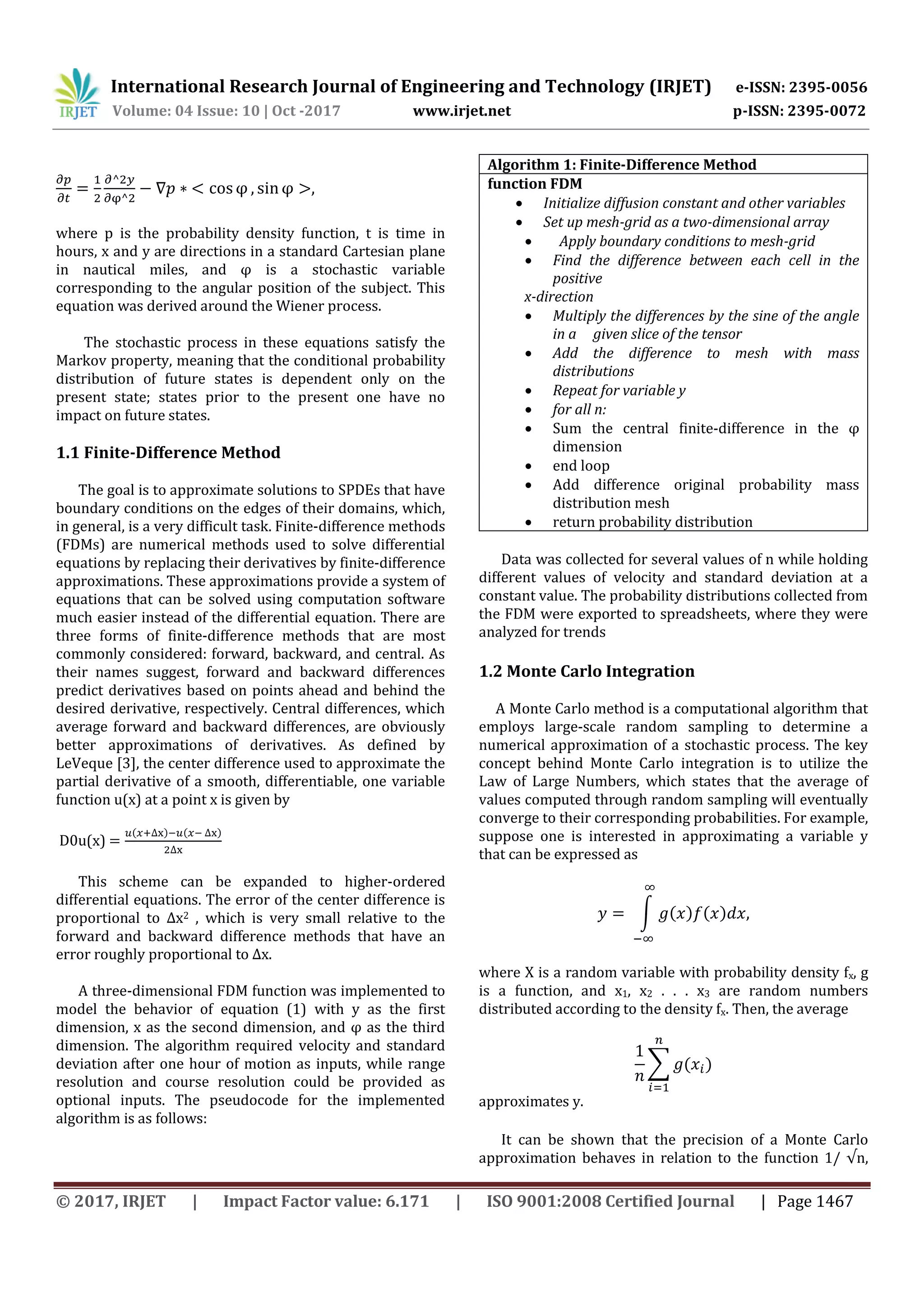 Development Optimization And Analysis Of Cellular Automaton Algorithms To Solve Stochastic