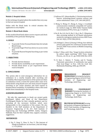 Using Real Time Communication Provide Emergency Treatment and Hospital ...