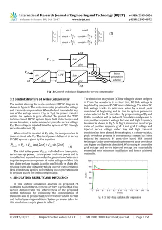Improved Transient Compensation using PI-SRF Control Scheme Based UHVDC for Offshore Wind Power ...