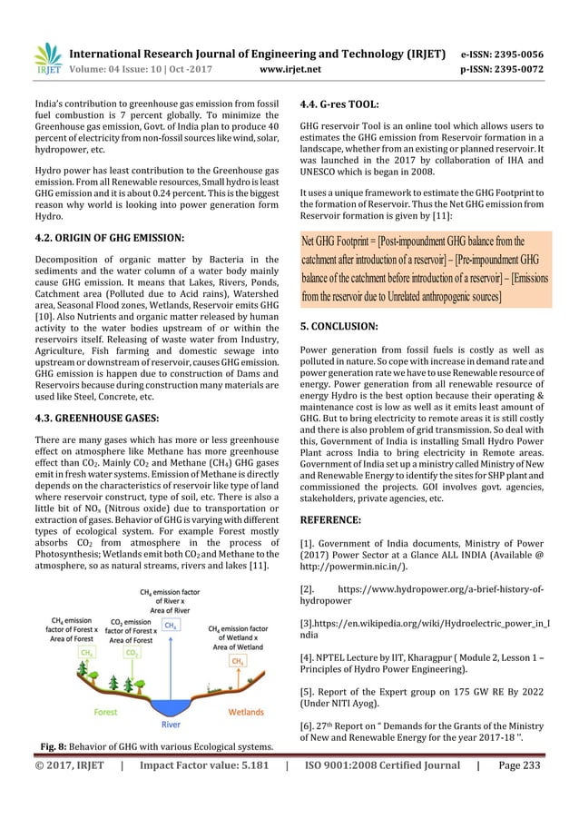 Scenario of Small Hydro Power Projects in India and its Environmental Aspect | PDF