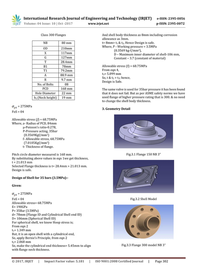 Study of Ball Valve and Design of Thickness of Shell and Flange | PDF