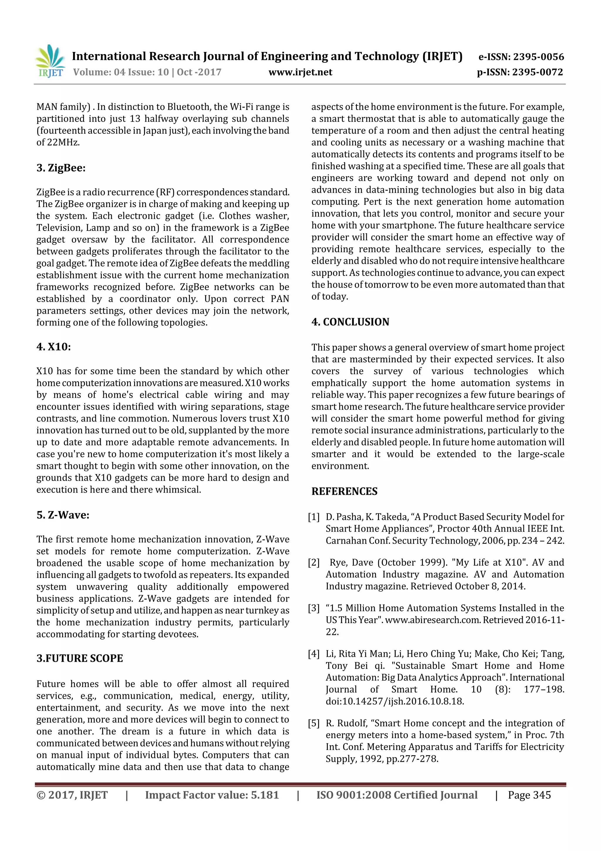 Home Automation: Past, Present and Future | PDF