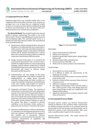 A Comparative Study of Different types of Models in Software ...