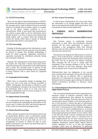 Data Dissemination in VANET: A Review | PDF