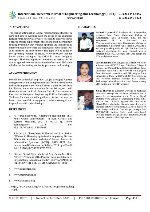 Netlist Optimization for CMOS Place and Route in MICROWIND | PDF