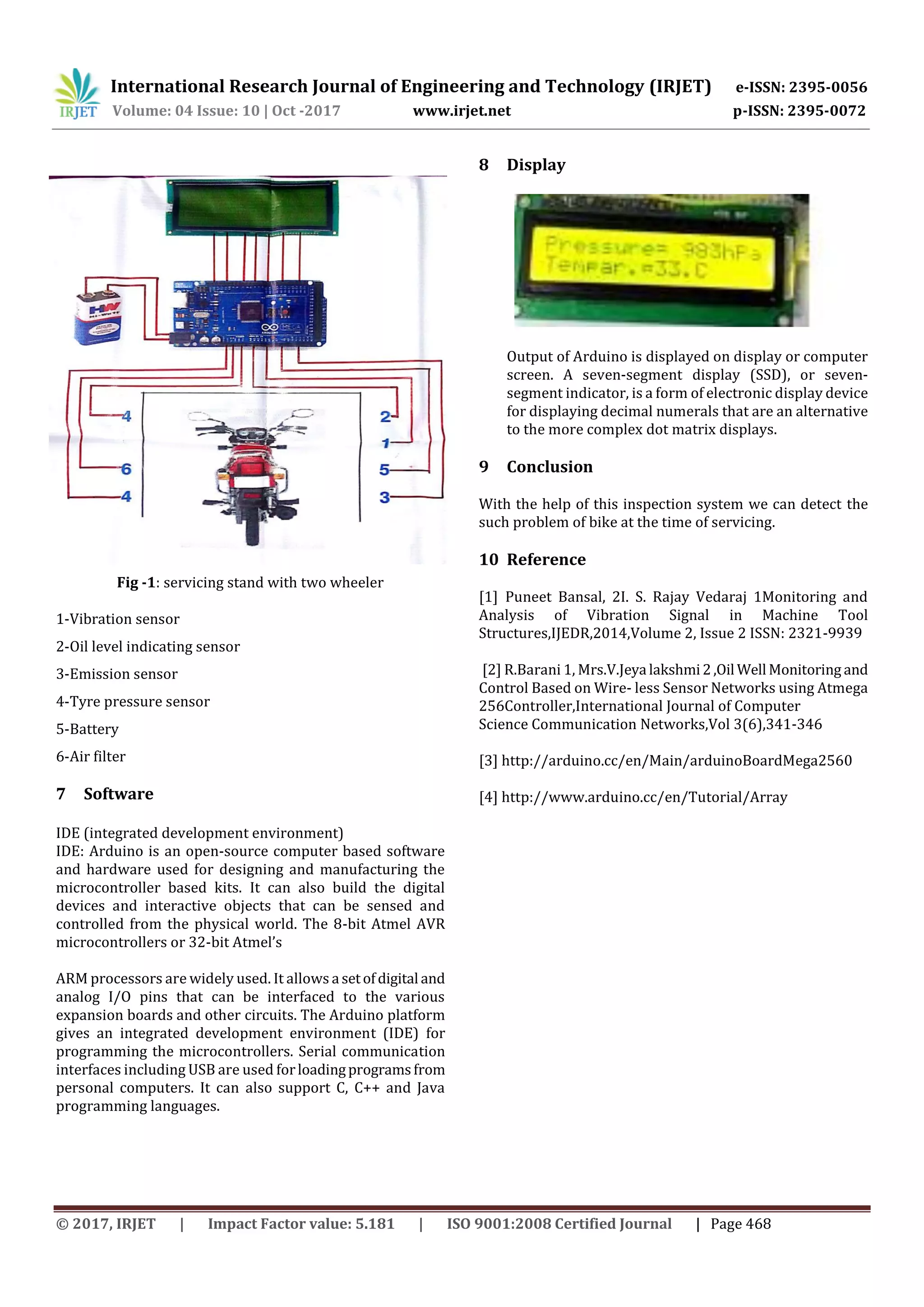 Automatic Inspection System for Two Wheeler Servicing | PDF