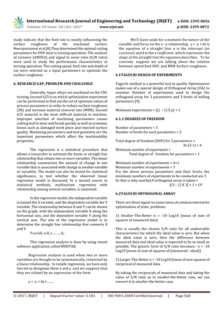 Optimizing of High Speed Turning Parameters of Inconel 625 (Super Alloy) by using Taguchi ...