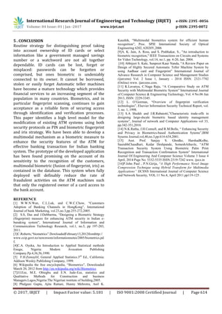 A Survey: Fusion of Fingerprint and Iris for ATM services | PDF