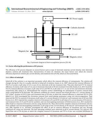 Removal of Heavy Metals from Water and Waste Water by Electrocoagulation Process –a review | PDF