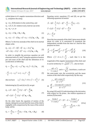 Analytical solution of the relative orbital motion in unperturbed ...