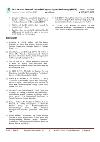 A Performance Evaluation of Warm Mix Asphalt Mixture by Incorporating ...