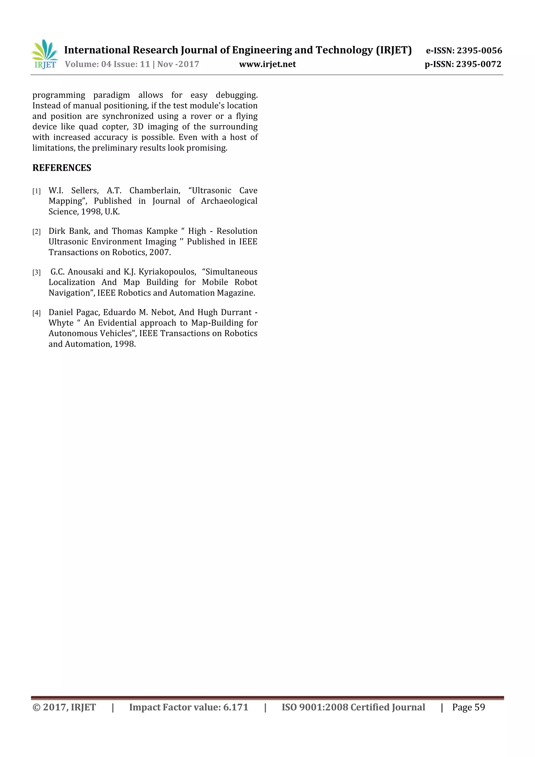 Real-Time Map Building using Ultrasound Scanning | PDF