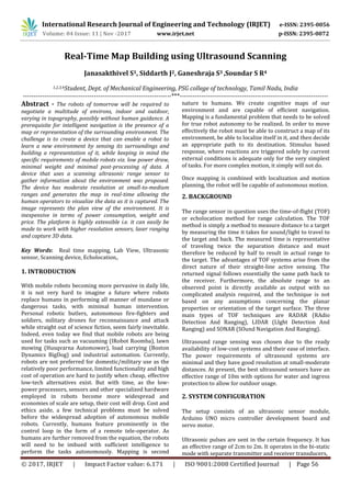 Real-Time Map Building using Ultrasound Scanning | PDF