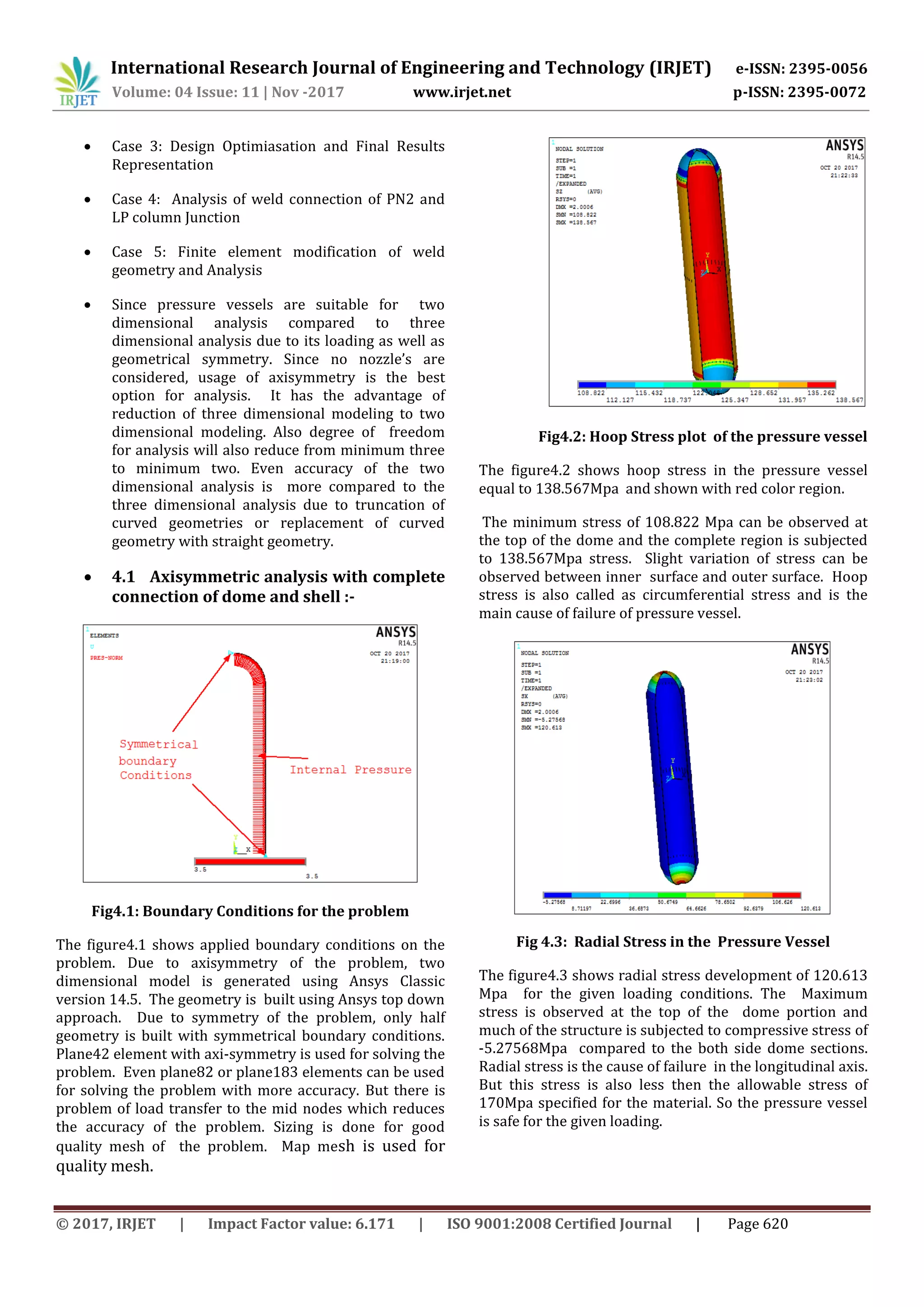 Design of Pressure Vessel using ASME Codes and a Comparative Analysis using FEA | PDF