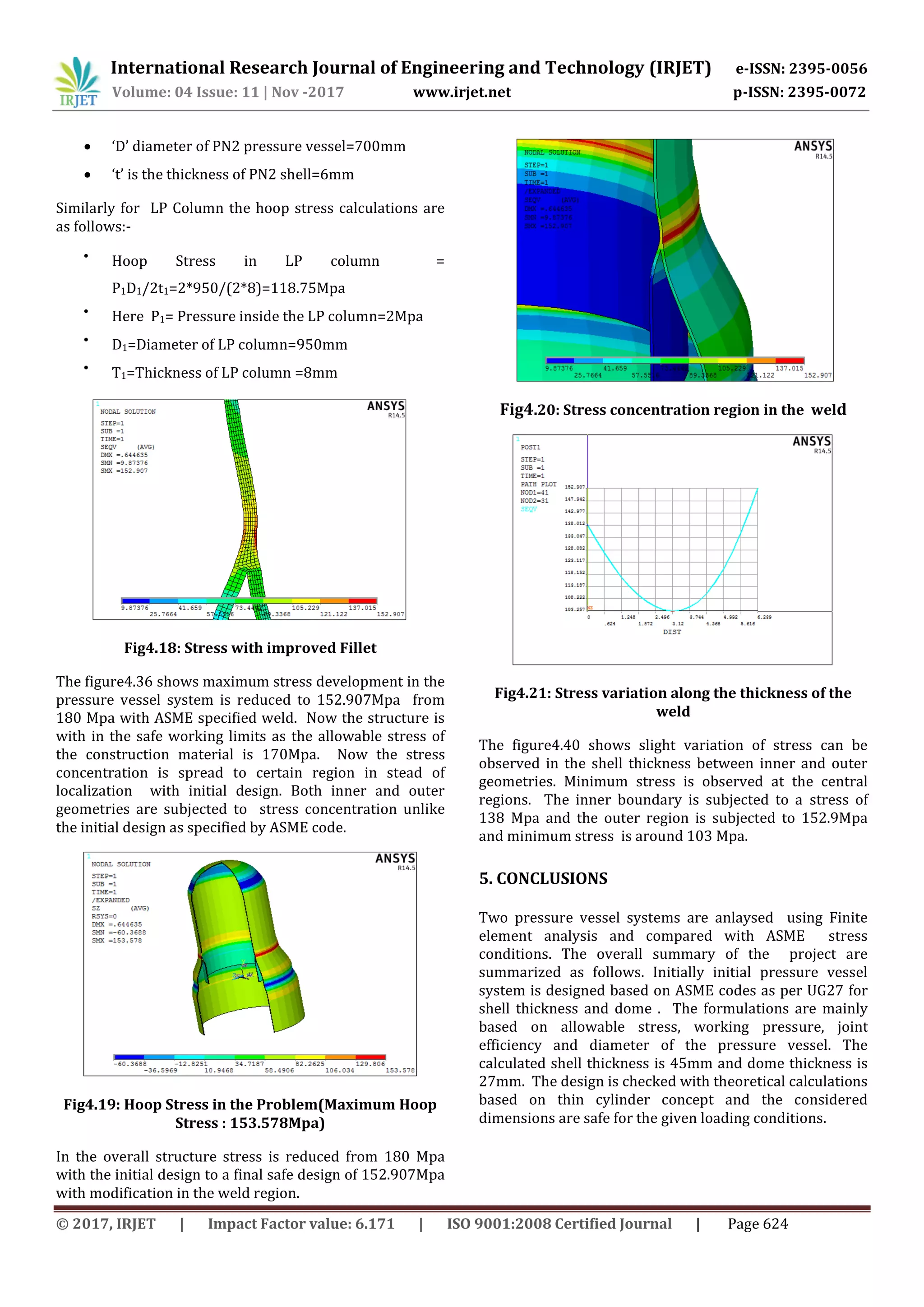 Design of Pressure Vessel using ASME Codes and a Comparative Analysis ...