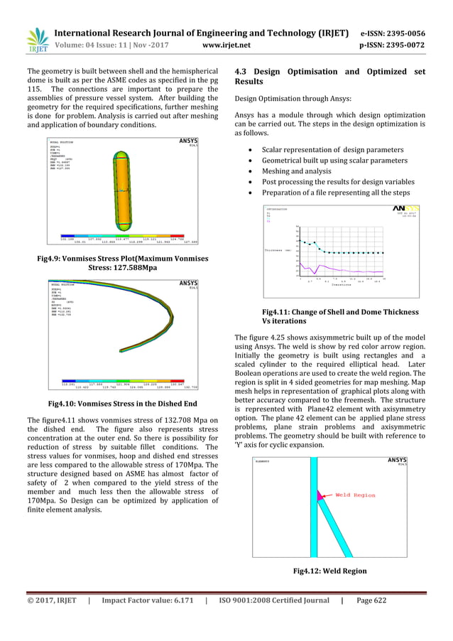 Design of Pressure Vessel using ASME Codes and a Comparative Analysis ...