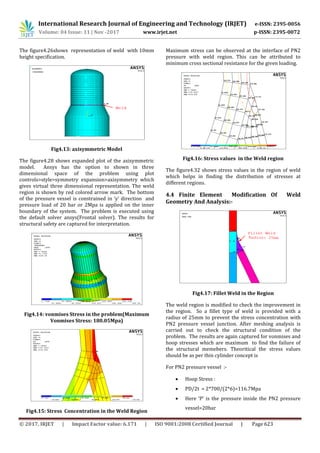 Design of Pressure Vessel using ASME Codes and a Comparative Analysis ...