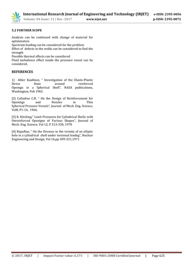 Design of Pressure Vessel using ASME Codes and a Comparative Analysis ...