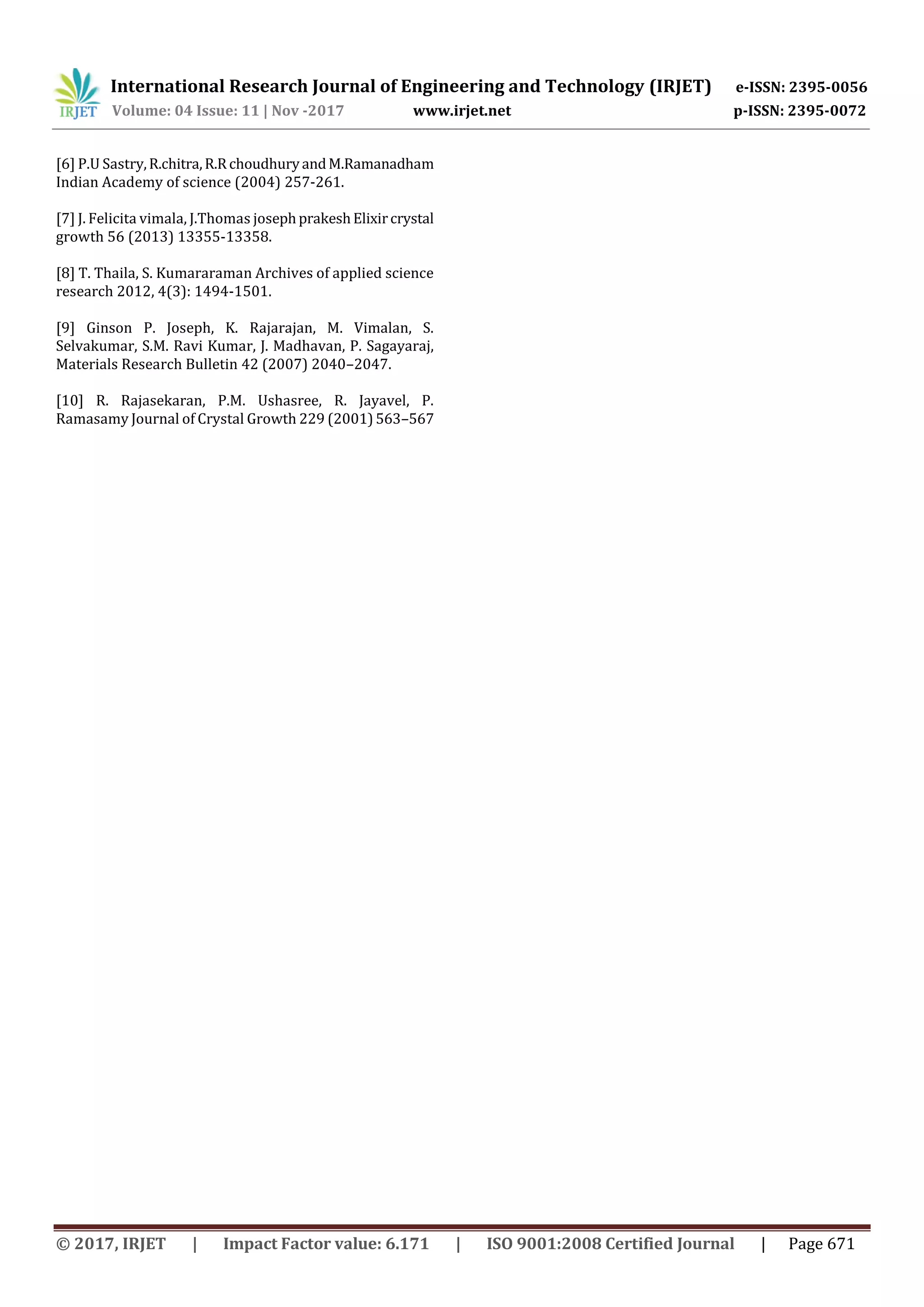 Growth and Characterization of ZTS Single Crystal and its Analysis of Optical, Structural ...