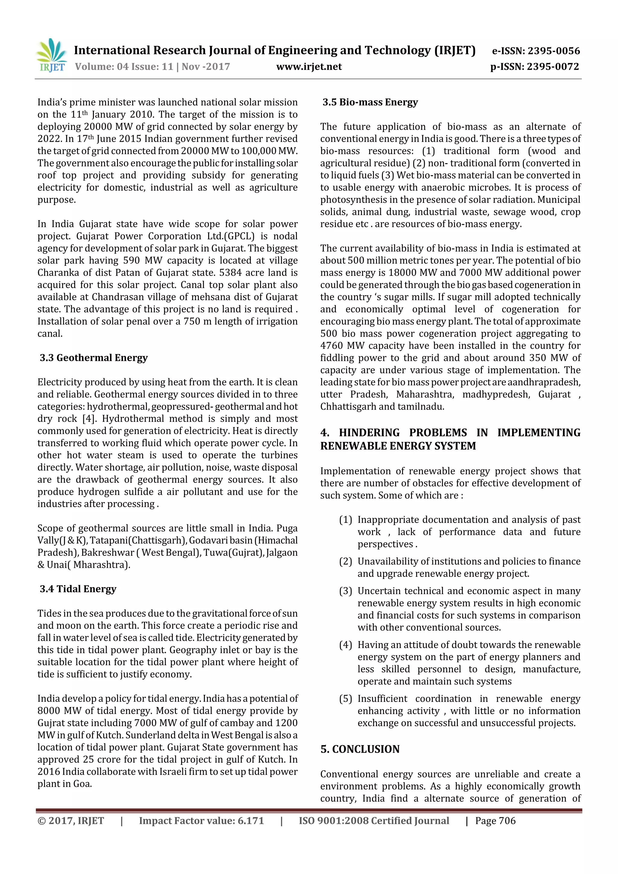 Non-conventional Energy Sources in Present Power Sector in India | PDF