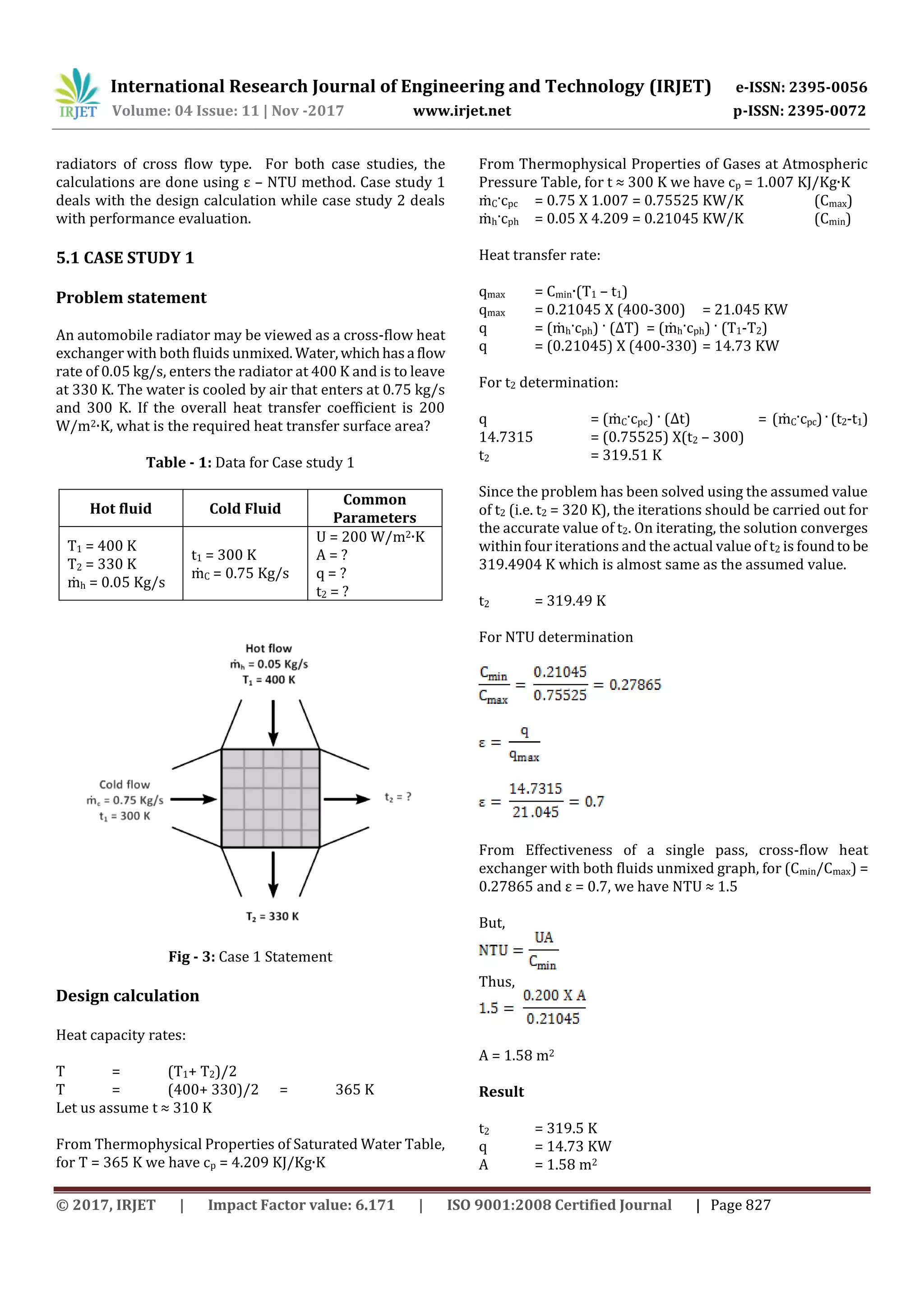 Validation of Design Parameters of Radiator using Computational Tool | PDF