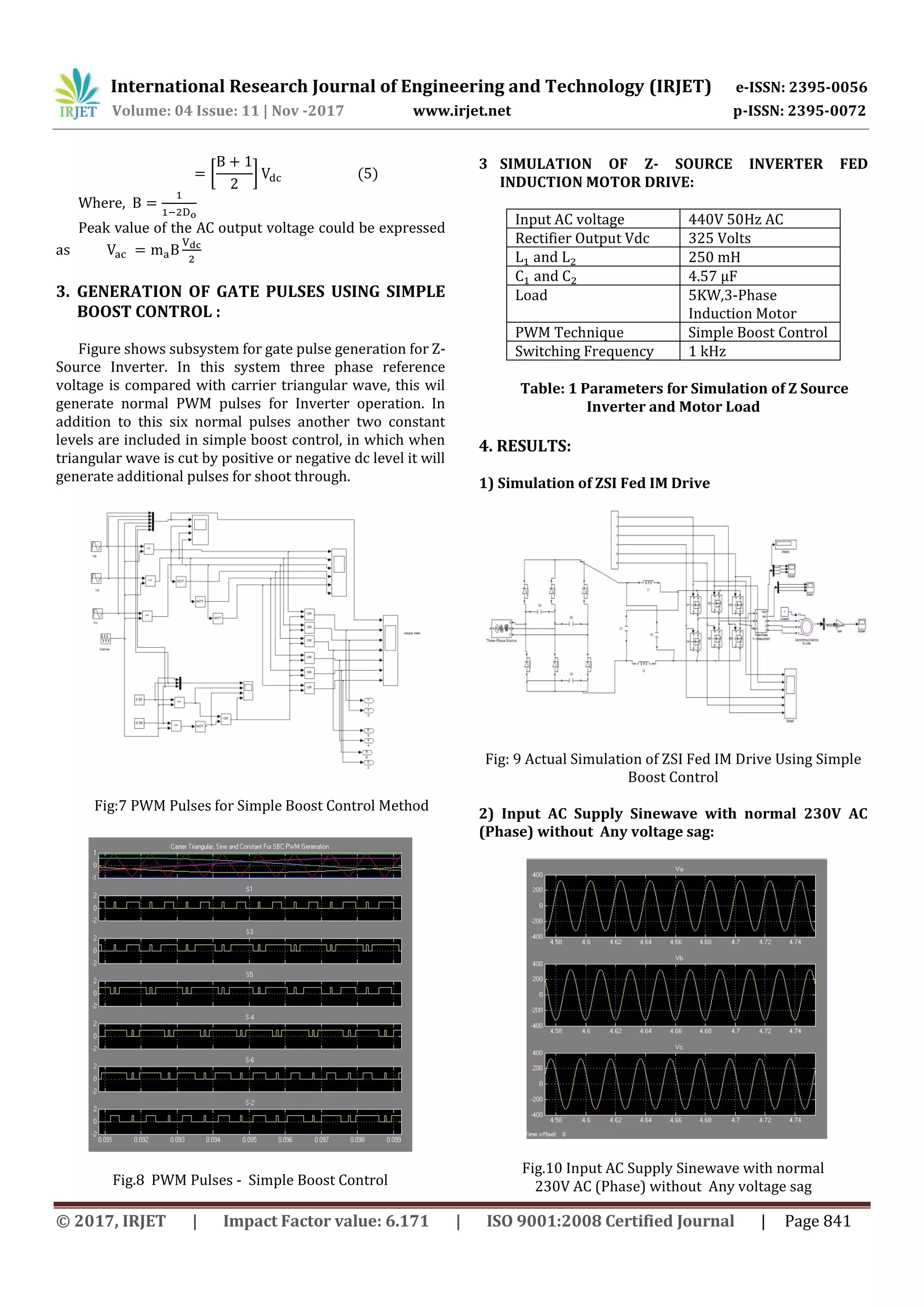Simulation of Z-Source Inverter for Induction Motor Drive | PDF