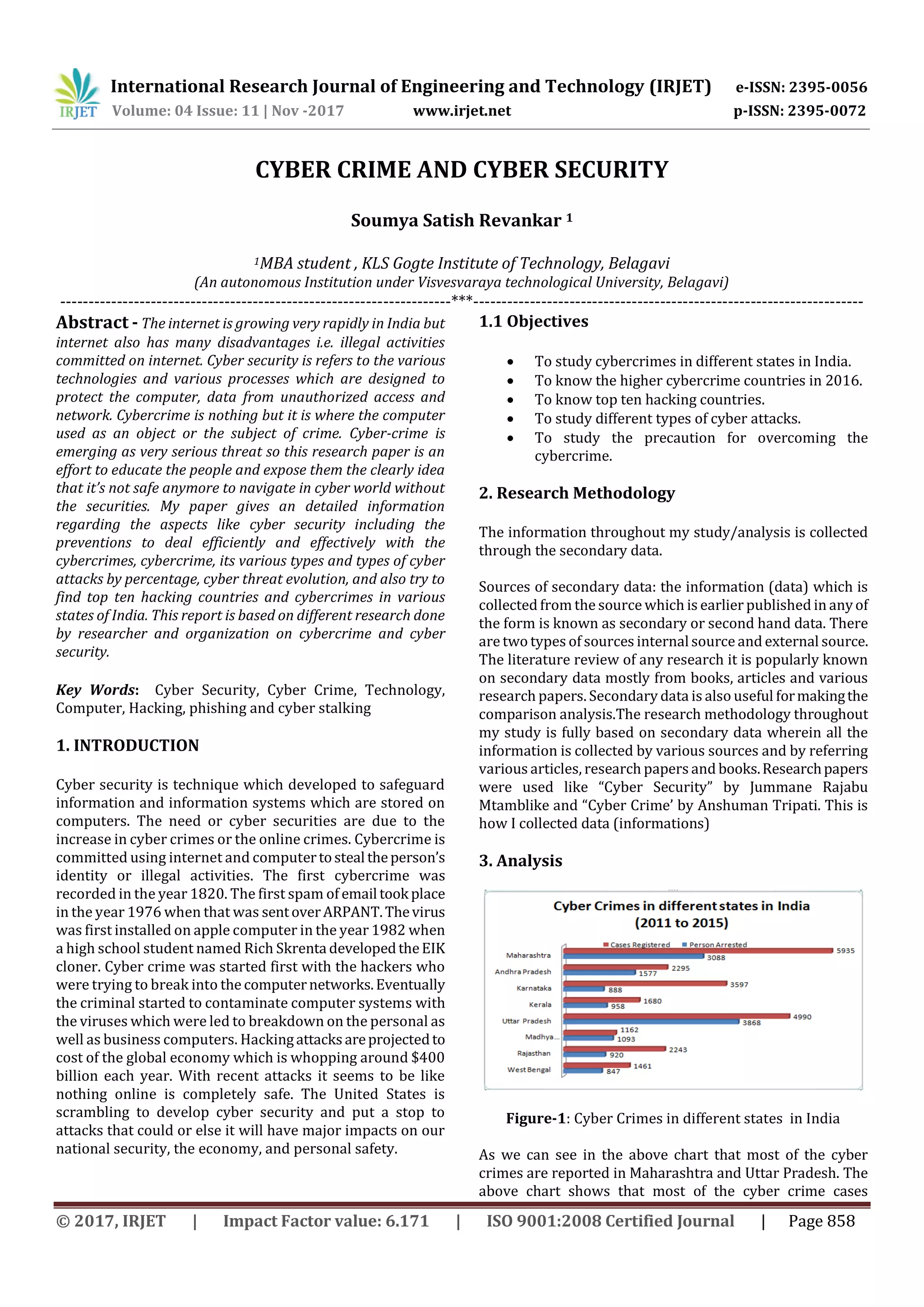 Cyber Crime and Cyber Security | PDF