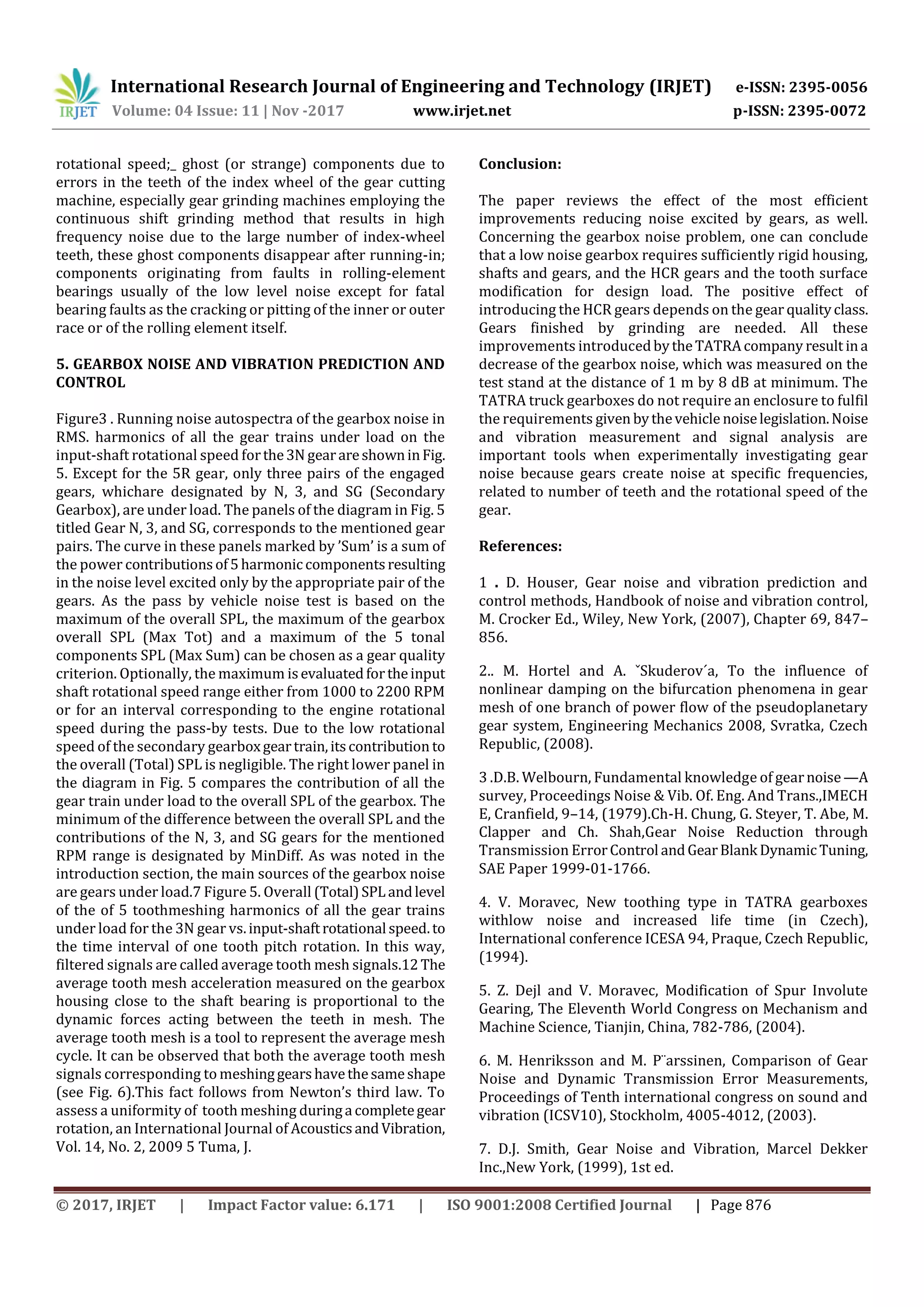 Gearbox Noise & Vibration Prediction and Control | PDF