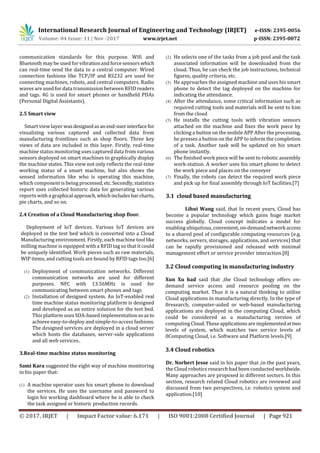 Review on Smart Manufacturing Based on IoT: An Industrial Application | PDF | Cloud Computing ...