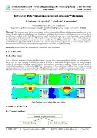 Review on Determination of Residual Stress in Weldments | PDF