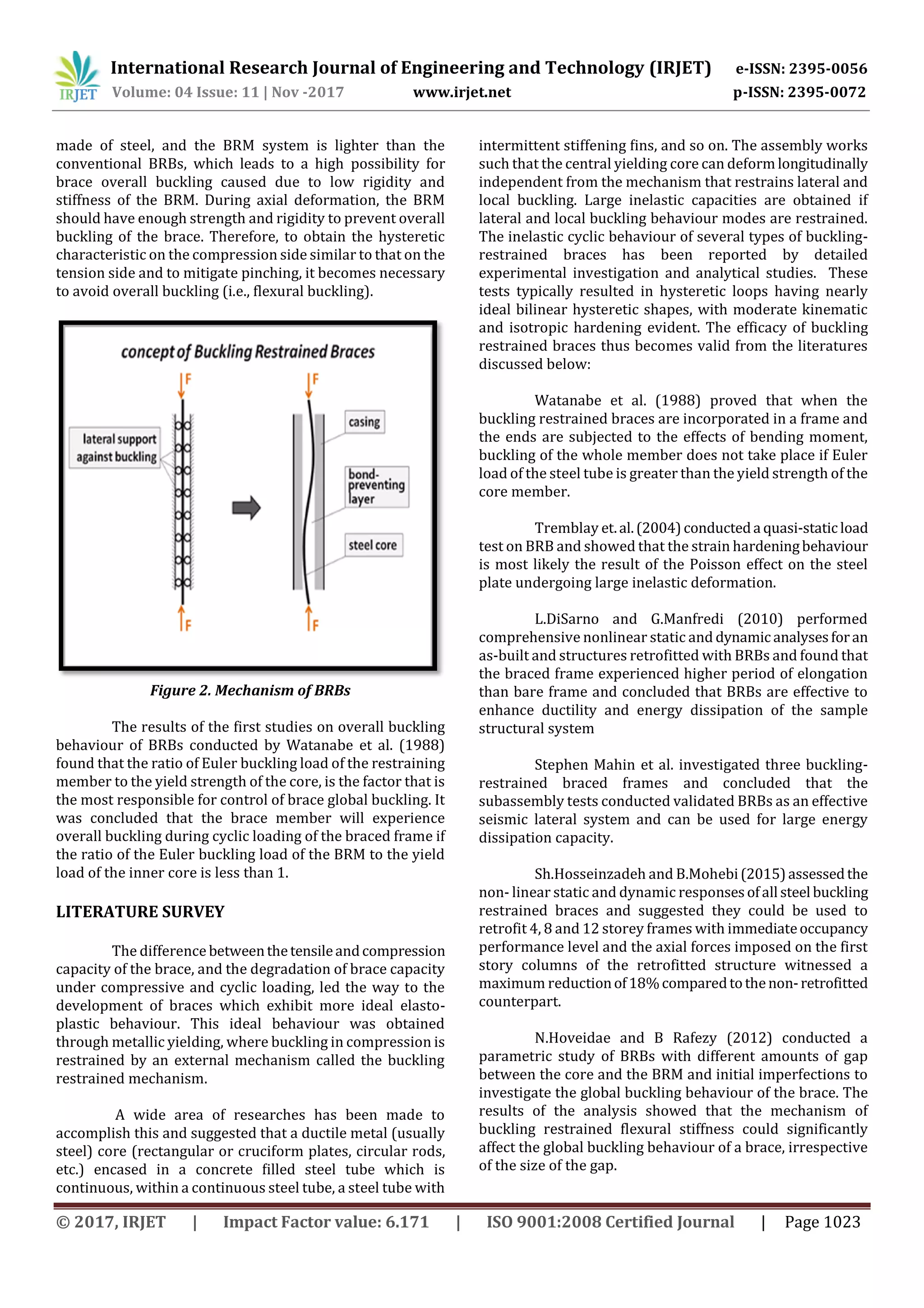 Buckling Restrained Braces (BRB) in framed structures as Structural Fuses in Seismic Regions – A ...