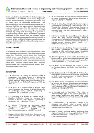 Stress Analysis of Cultivator : A Survey Approach | PDF