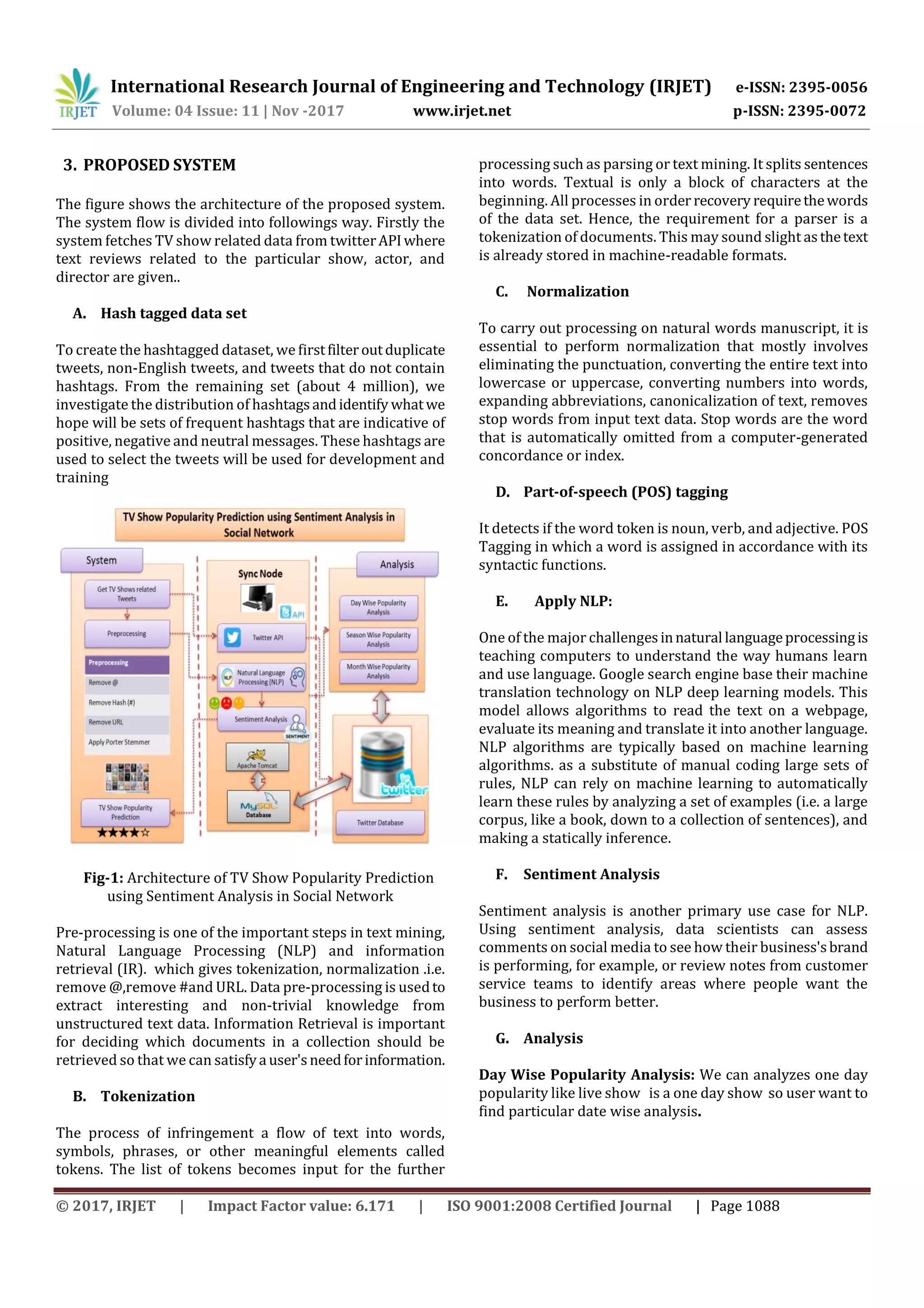 TV Show Popularity Prediction using Sentiment Analysis in Social Network | PDF | Social ...