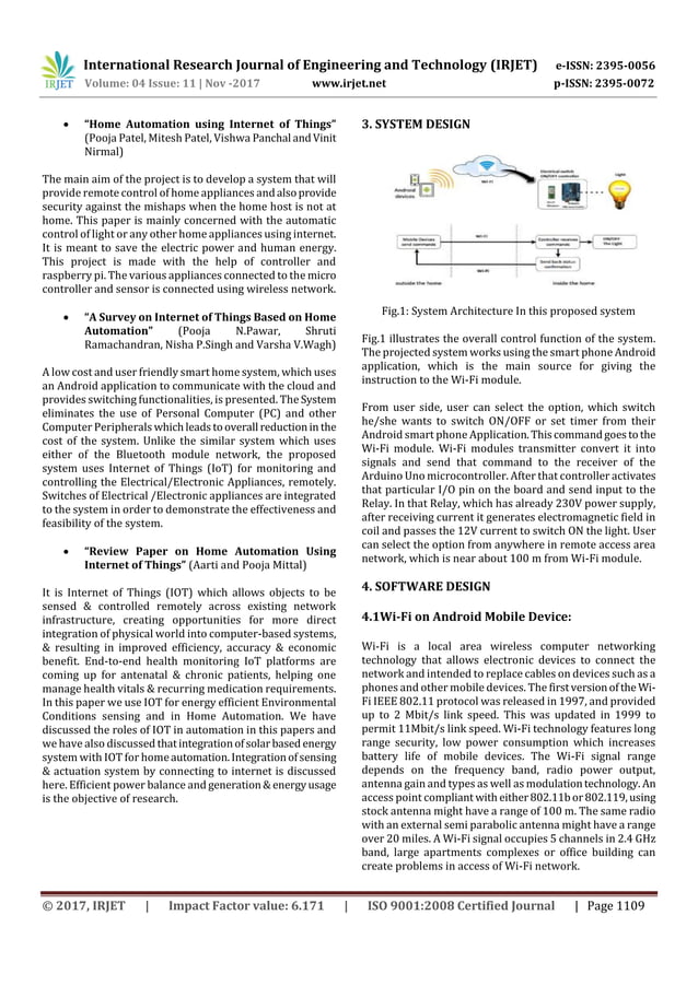 Smart Home System using IOT | PDF