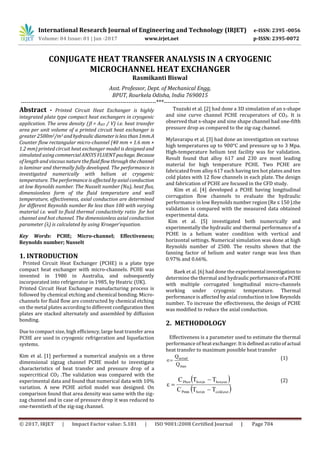 Conjugate Heat Transfer Analysis in a Cryogenic Microchannel Heat ...