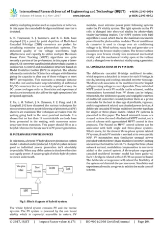 Grid Connected Applications of Modular Cascaded H-Bridge Multilevel PV Inverter with Distributed ...