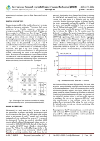 Grid Connected Applications of Modular Cascaded H-Bridge Multilevel PV Inverter with Distributed ...