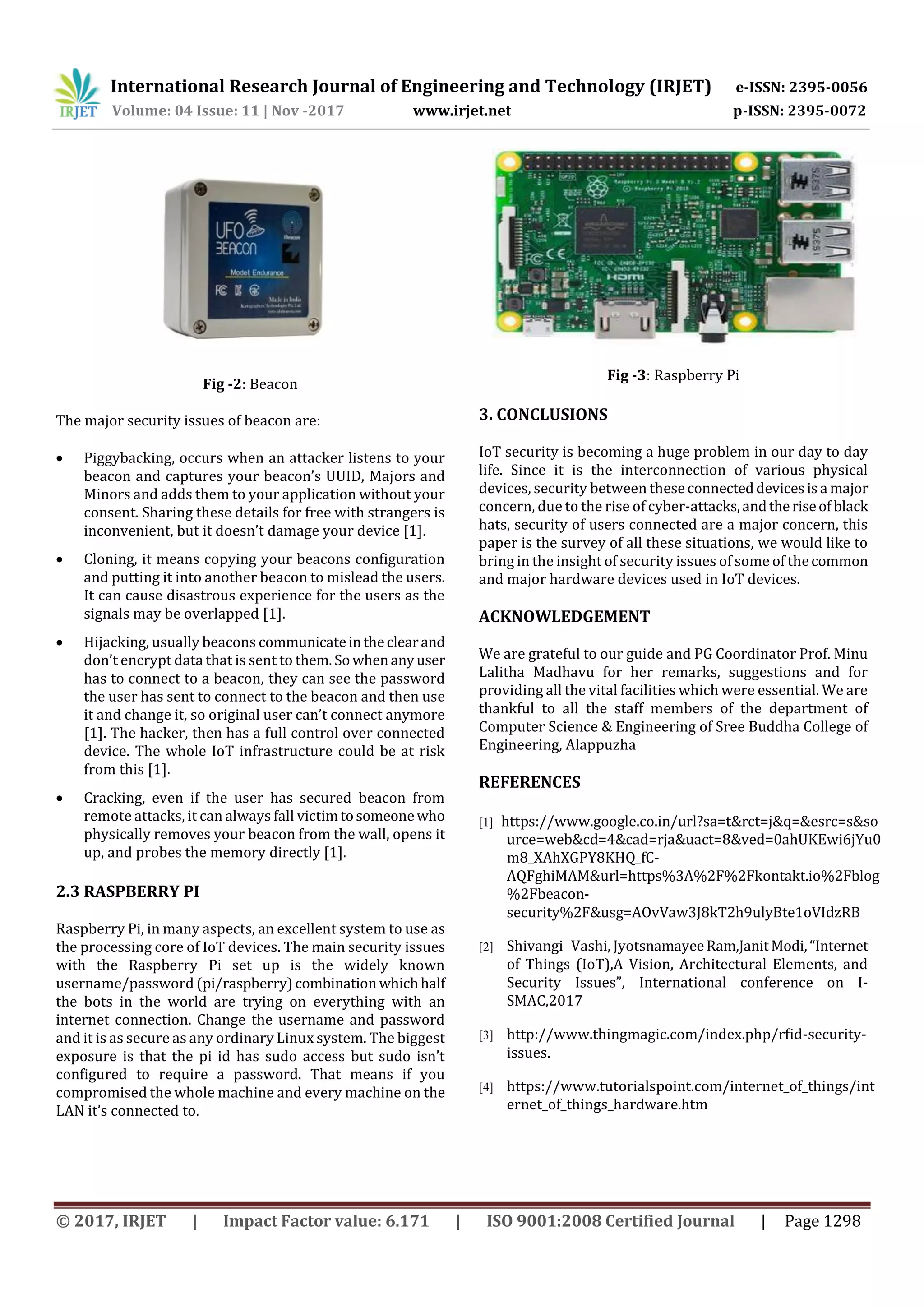 Survey on Security Issues of Internet of Things (IoT) Devices | PDF