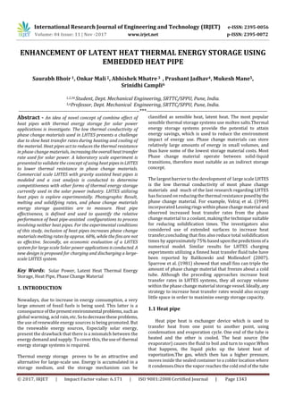 Enhancement of Latent Heat Thermal Energy Storage using Embedded Heat Pipe | PDF