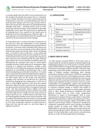 Analysis of Von- Mises-Stress for Interference Fit and Pull-Out States ...